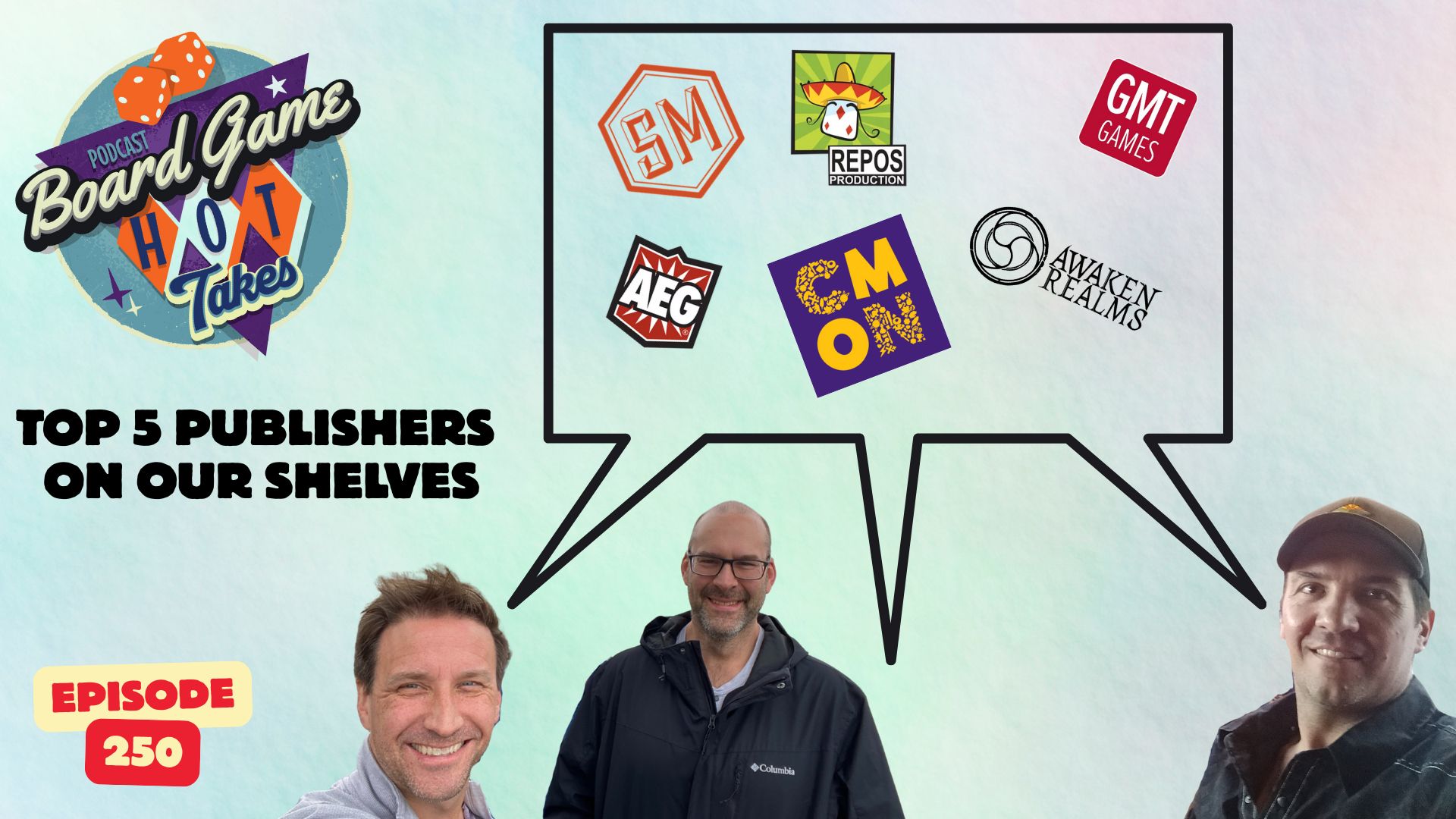 Top 5 Publishers on Our Shelves – Board Game Hot Takes Podcast